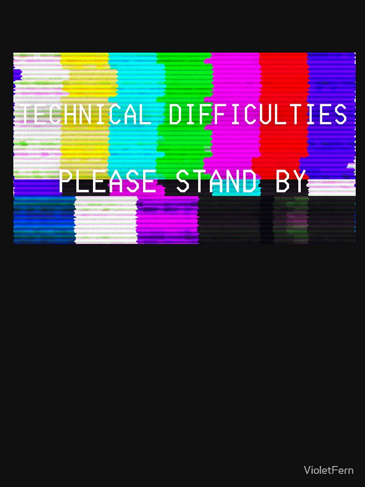 "Vintage Glitchy Technical Difficulties Please Stand By Color Bars Test ...