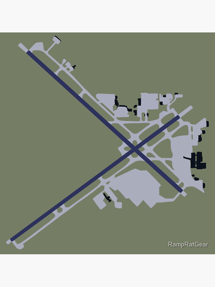 "Des Moines International Airport KDSM Airport Diagram" Sticker by ...