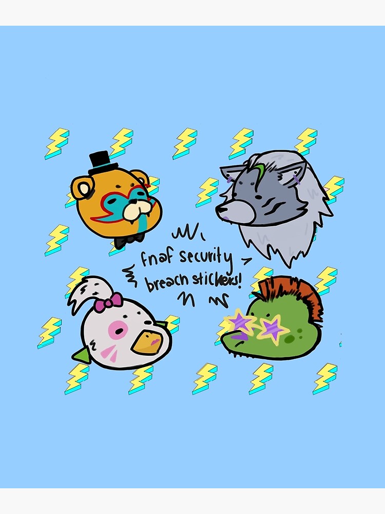 "Fnaf security breach stickers five nights at freddy's game sticker ...