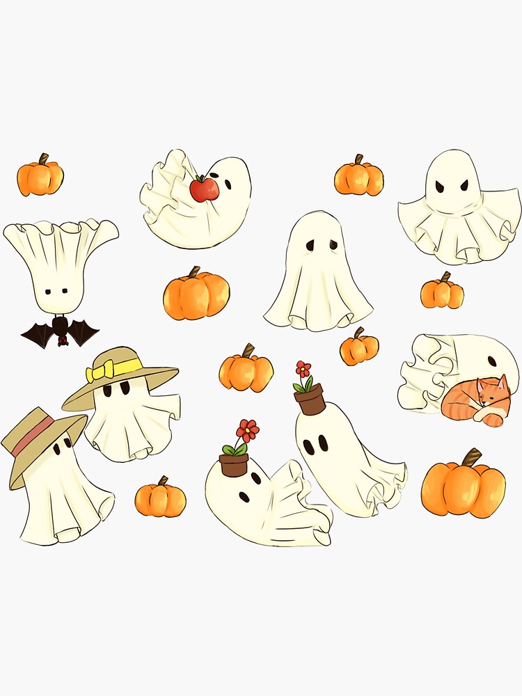 "little ghosts sticker pack" Sticker for Sale by Autumn-Showroom ...