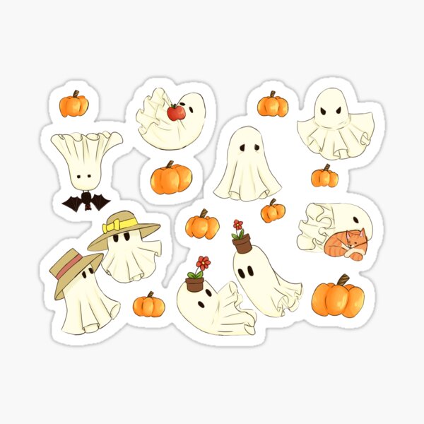 "little ghosts sticker pack" Sticker for Sale by Autumn-Showroom ...