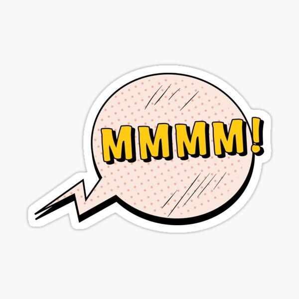 Pegatina «Burbuja cómica en estilo Pop Art con expresiones MMMM» de ...