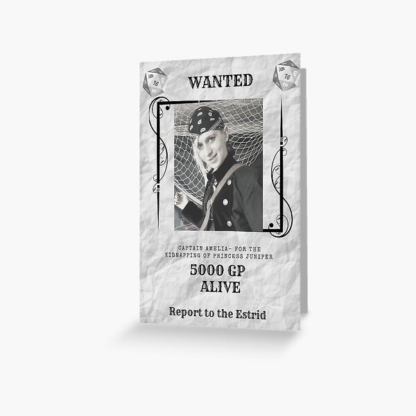 "Amelia Wanted Poster" Greeting Card by 7thSanctum | Redbubble