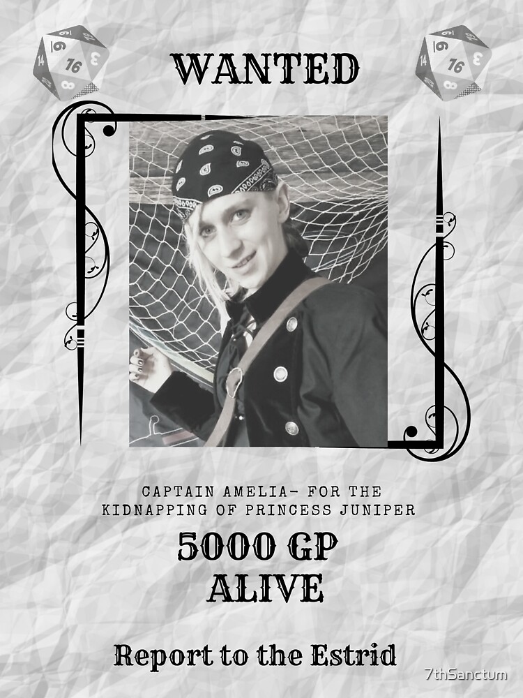 "Amelia Wanted Poster" Sticker for Sale by 7thSanctum | Redbubble