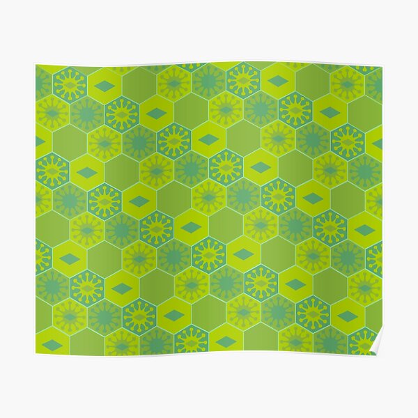 "HEXatomic SPUTNIK Chlorophyll " Poster for Sale by ZENDYtechSTYLE ...