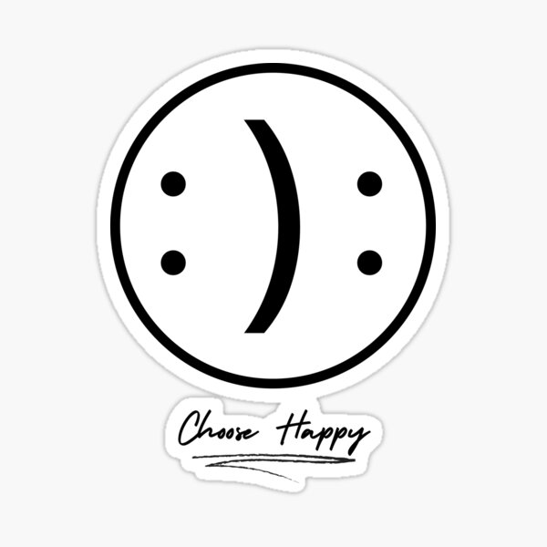 "Choose Happy Smiley Frown" Sticker by Ilovethesets | Redbubble