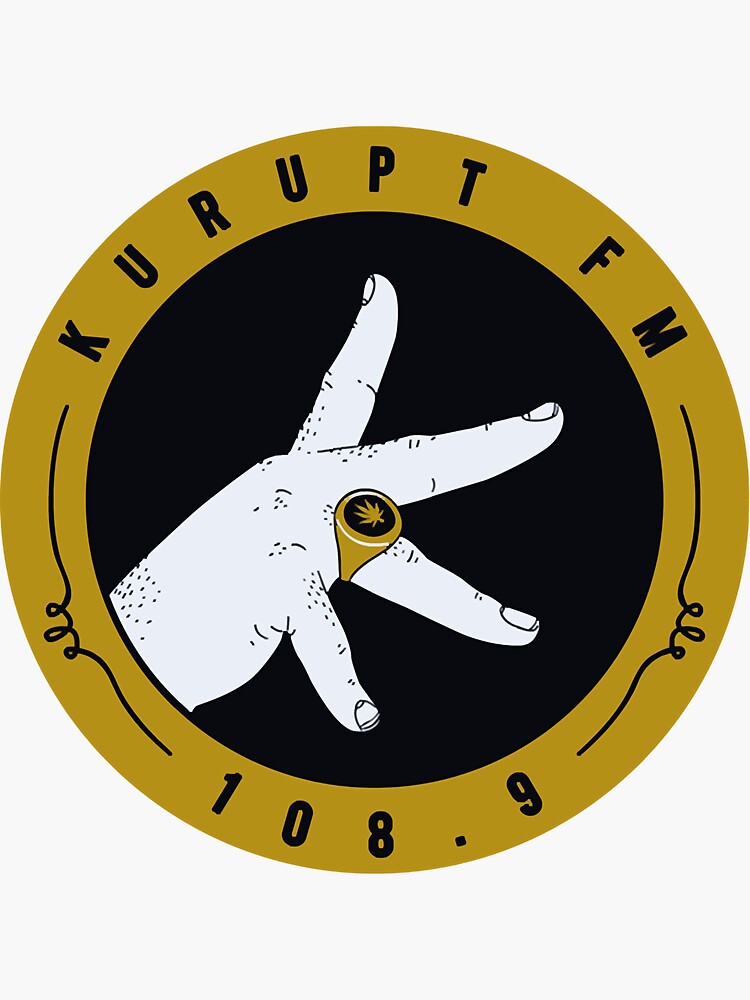 "Kurupt fm logo as seen on people just do nothing essential t shirt ...