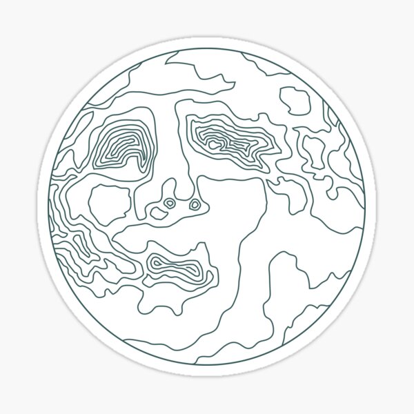 "man in the moon" Sticker for Sale by somatosis | Redbubble