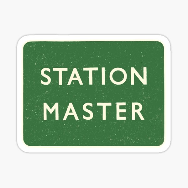 "Vintage Railway Station Master " Sticker by GtEGLHxC | Redbubble