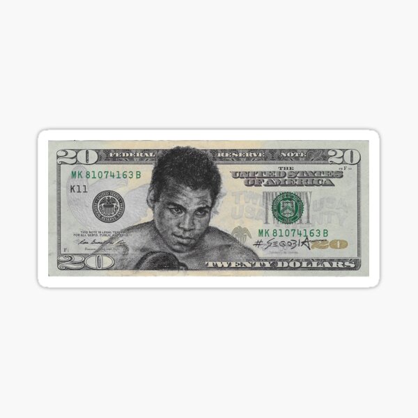 "Muhammad Ali Money" Sticker by martinsegobia | Redbubble