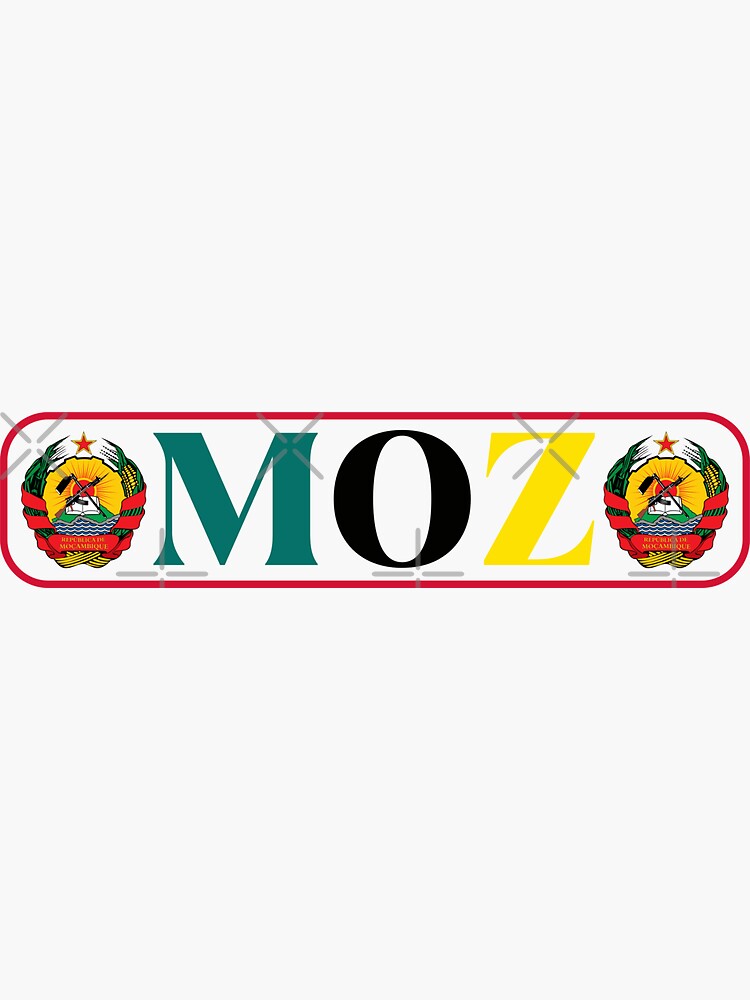 "MOZ 3 Letter Code Mozambique" Sticker by FedSherDesign | Redbubble