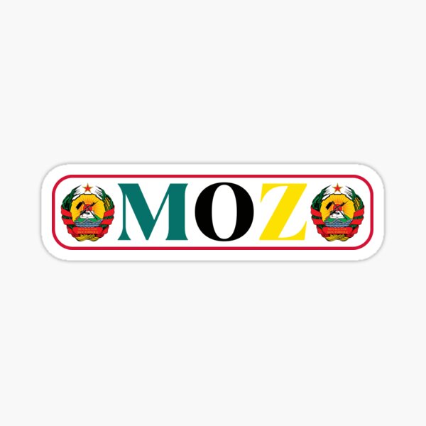 "MOZ 3 Letter Code Mozambique" Sticker by FedSherDesign | Redbubble