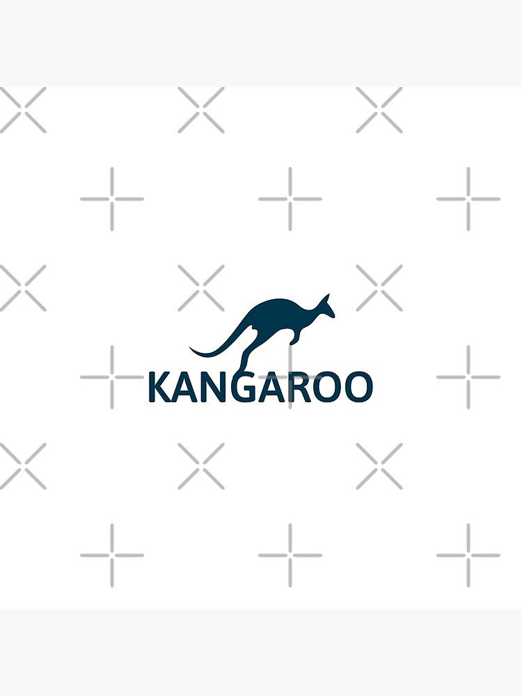"Blue Kangaroo Icon And Typography" Poster for Sale by risingrocket ...