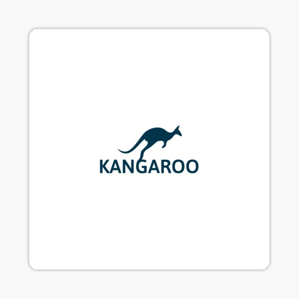 "Blue Kangaroo Icon And Typography" Sticker by risingrocket | Redbubble