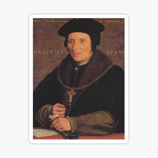 "Brian Tuke By Hans Holbein The Younger" Sticker by NathanHoughton ...