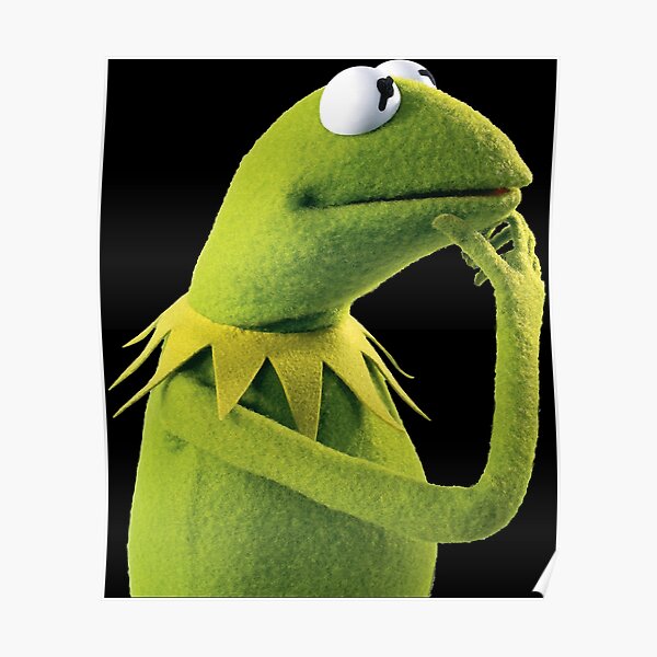 "Kermit Contemplating, an aesthetic" Poster by lonnachakira | Redbubble
