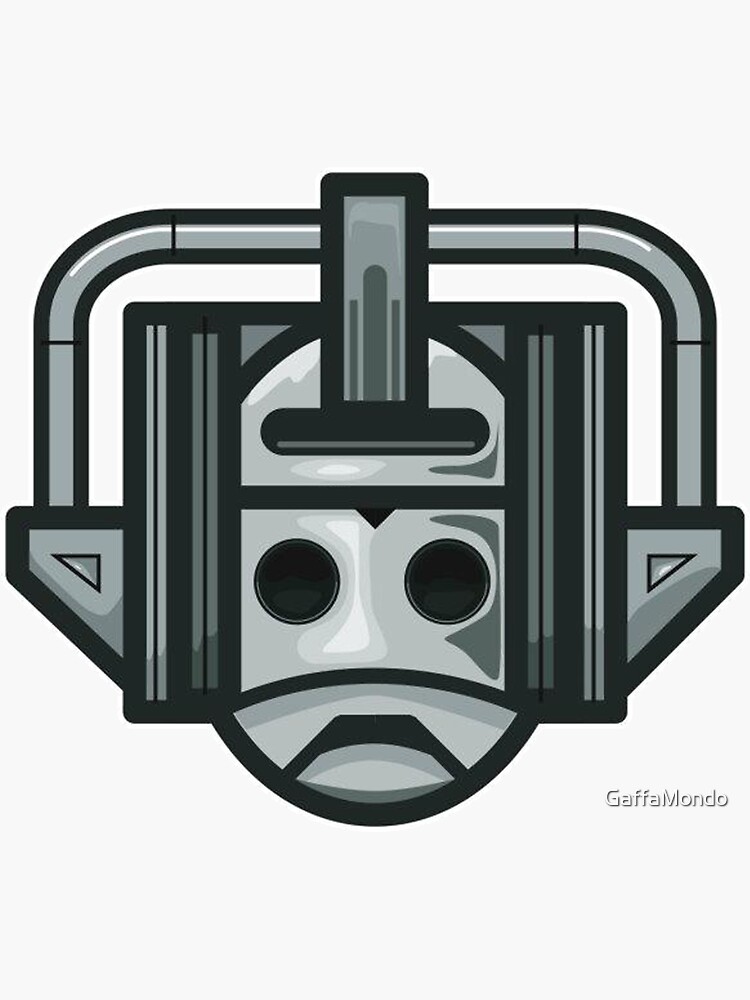 "Cyberman" Sticker for Sale by GaffaMondo | Redbubble