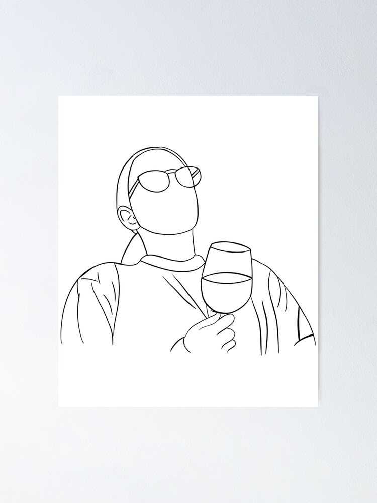 "Jenna Marbles Leisuring (Line Drawing) " Poster for Sale by ...