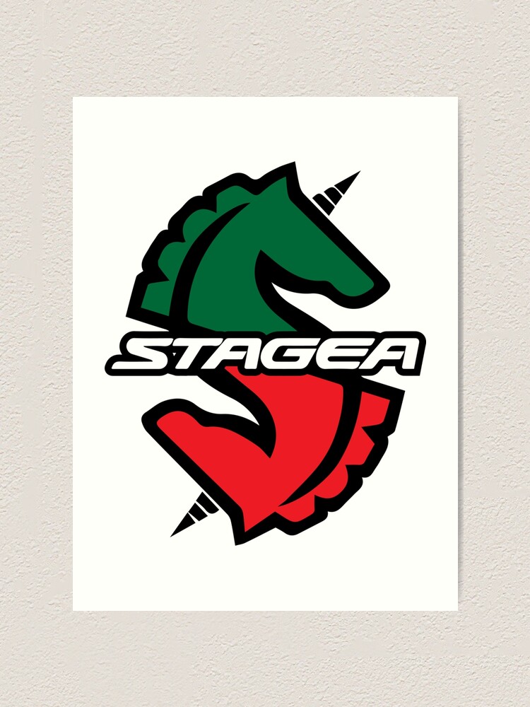 "Stagea Logo Sticker" Art Print for Sale by rhyneidrahai | Redbubble