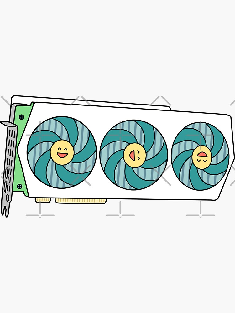 "Cute GPU Smiley Fans" Sticker by BenYeYe | Redbubble
