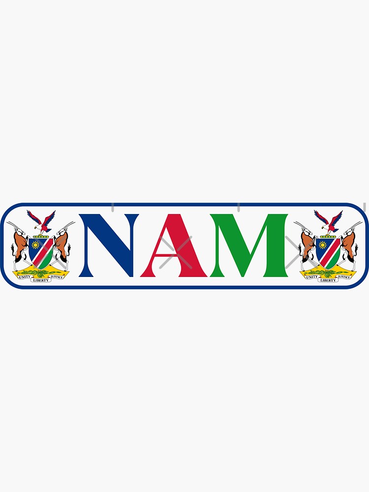"NAM 3 Letter Code Namibia" Sticker by FedSherDesign | Redbubble