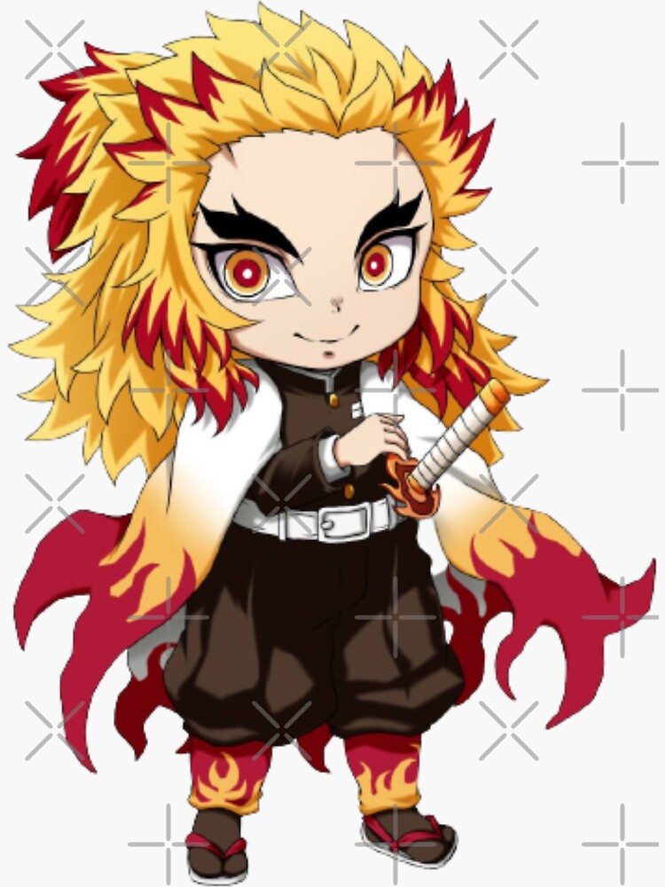"Kyojuro Rengoku - Chibi" Sticker by Pare-pare | Redbubble