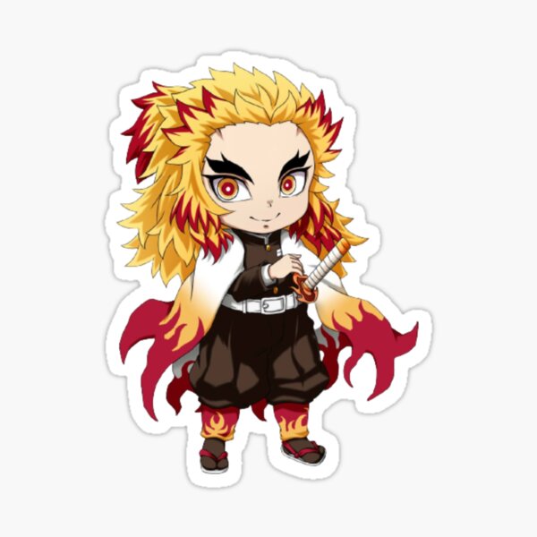 "Kyojuro Rengoku - Chibi" Sticker by Pare-pare | Redbubble