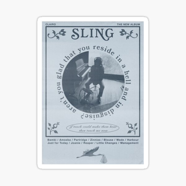 "Clairo Sling " Sticker for Sale by BaronganZoness | Redbubble
