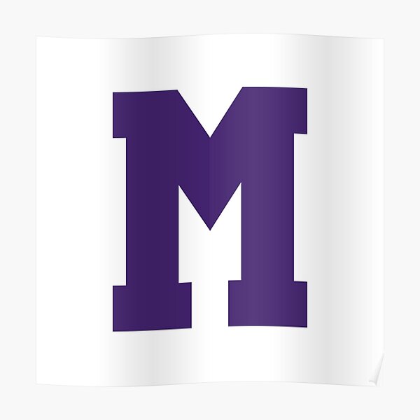 "Alphabet, Purple M, Sports letter M" Poster for Sale by TheCultStuff ...
