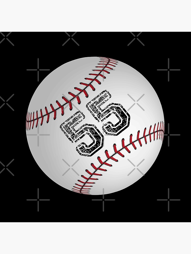 "Baseball ball number 55, fifty five" Poster for Sale by TheCultStuff ...