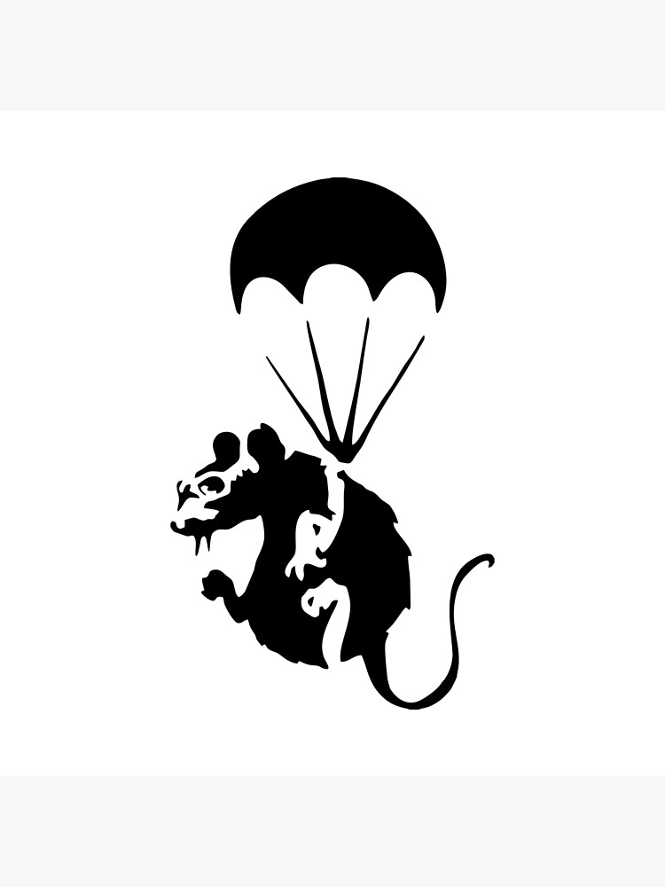 "Banksy Parachuting Rat" Poster for Sale by kimberhijima | Redbubble