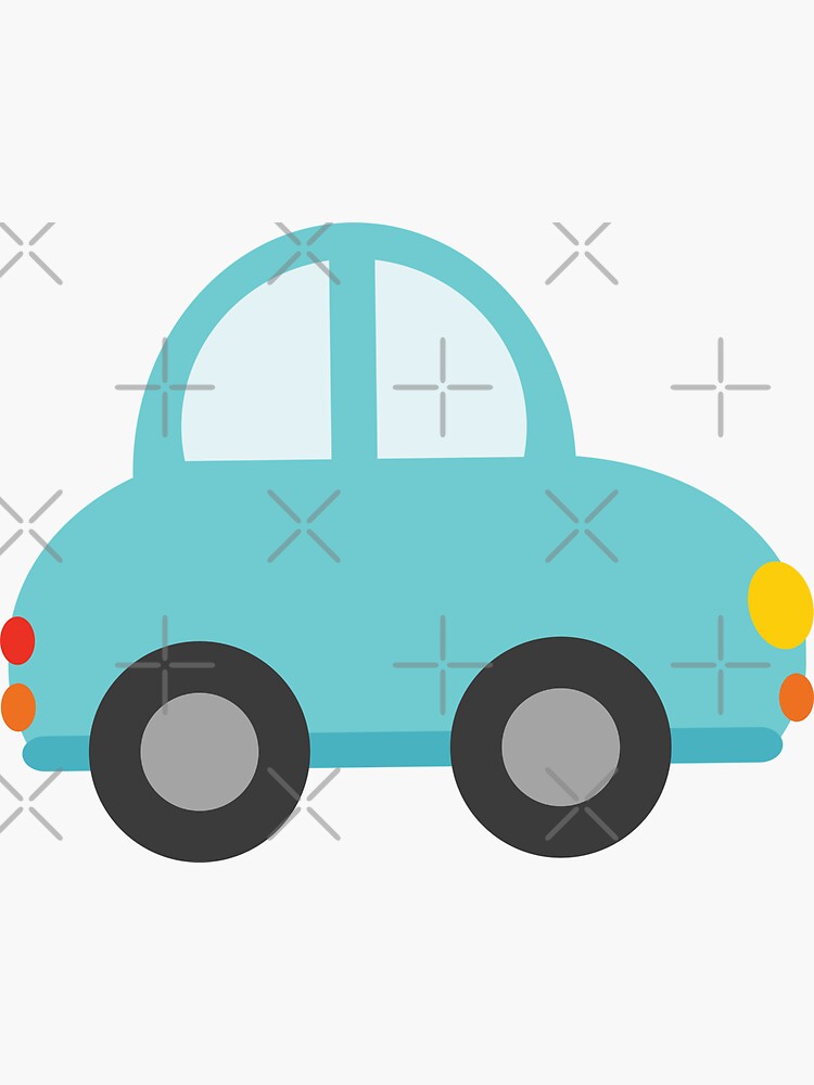 "Blue Car" Sticker for Sale by StudioShine | Redbubble