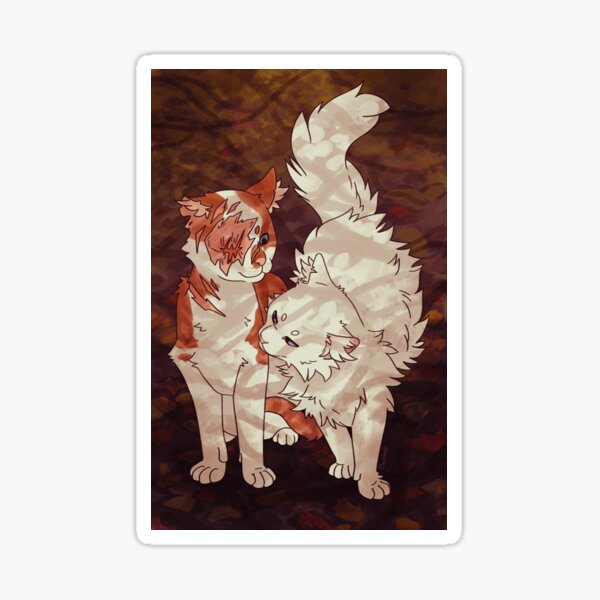 "Brightheart and Cloundtail" Sticker for Sale by Phantost | Redbubble