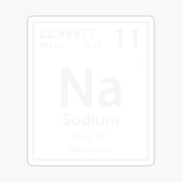 "Sodium Element" Sticker by cerebrands | Redbubble