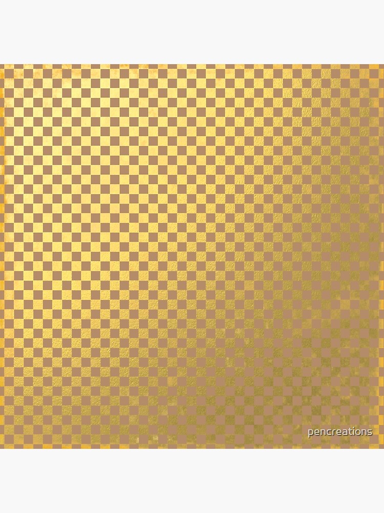 "Gold Checkered Squares" Poster for Sale by pencreations | Redbubble