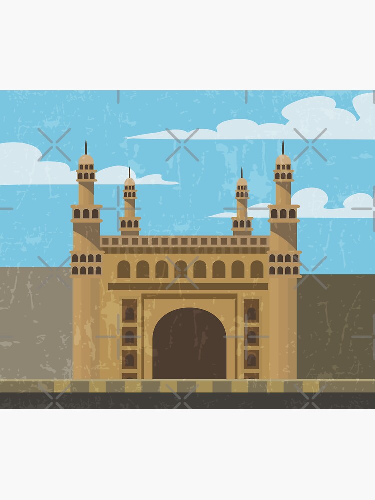 "Karachi, Pakistan - Retro travel minimalist poster" Sticker by ...