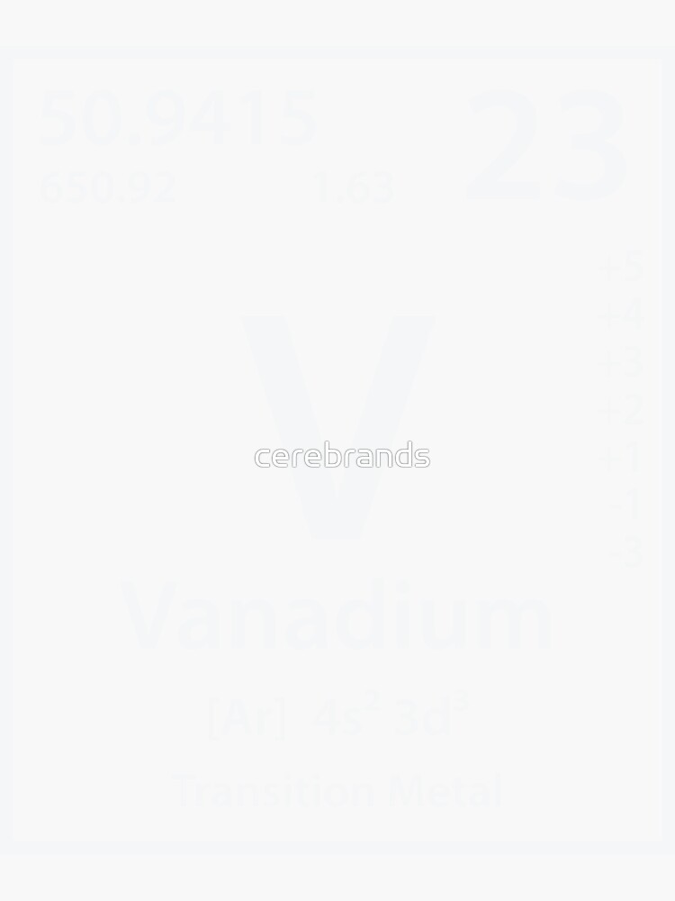 "Vanadium Element" Sticker by cerebrands | Redbubble