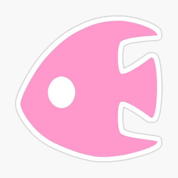 "Fish pink color art" Sticker by artdragongift | Redbubble