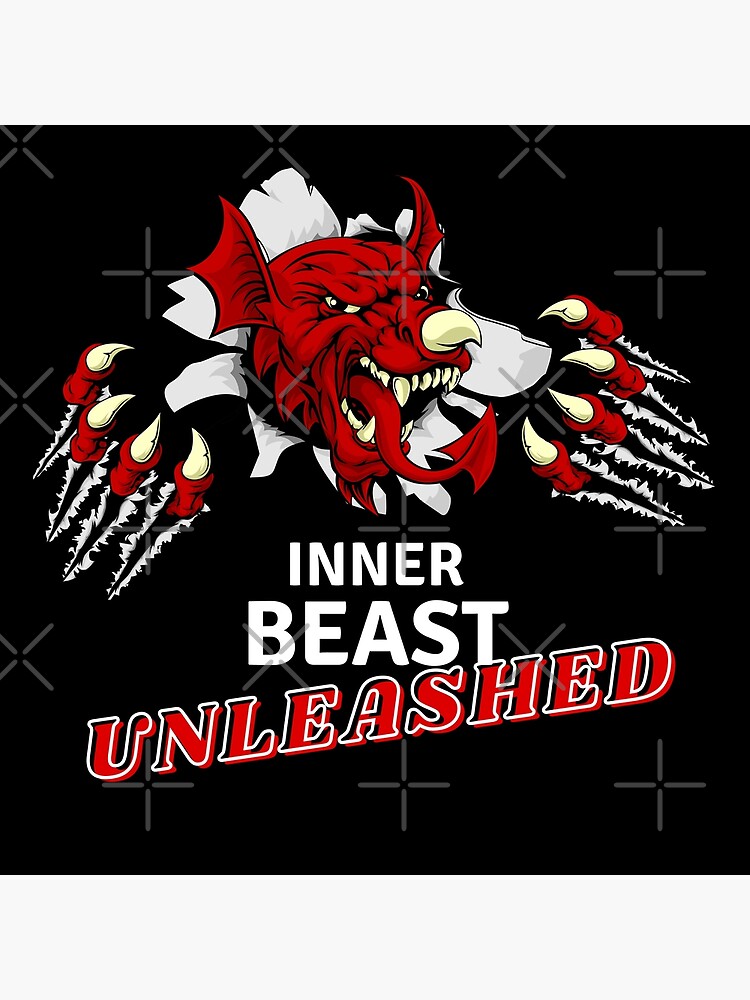 "Inner Beast Unleashed Slogan Design" Poster for Sale by CreativNode ...