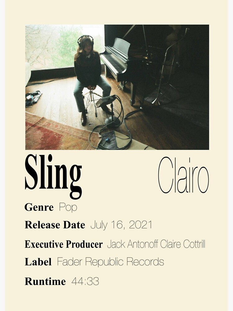 "Clairo Sling Poster " Sticker by PaigeCreativeU | Redbubble