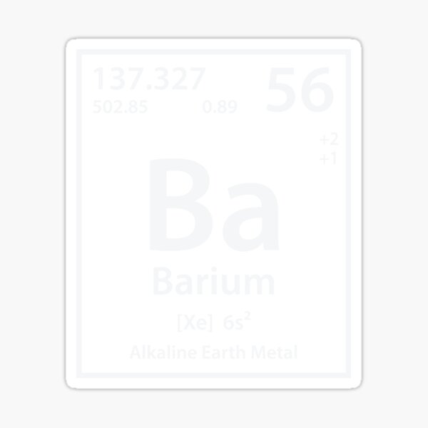 "Barium Element" Sticker for Sale by cerebrands | Redbubble