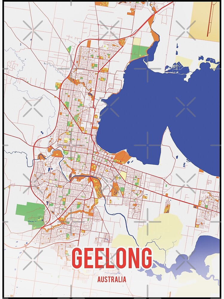 "Geelong map victoria - personalized map, anniversary gift" Poster for ...
