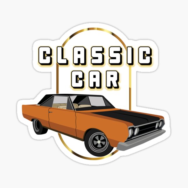 "Classic Car Orange Color" Sticker by Starlashop | Redbubble