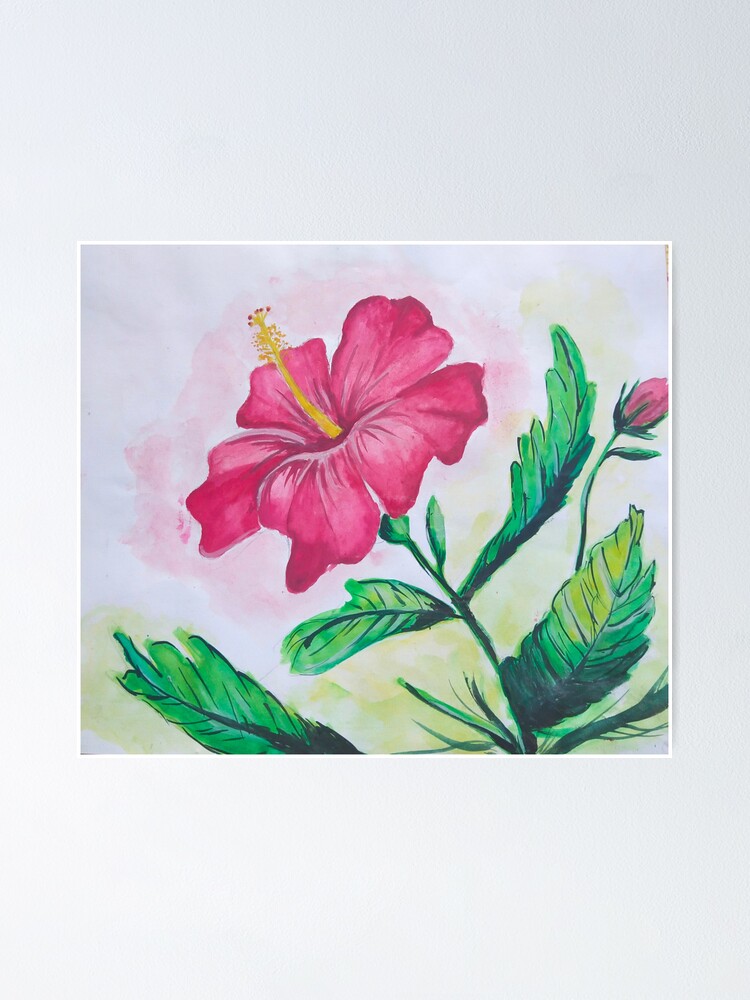 "Hibiscus flower" Poster for Sale by ZAReens | Redbubble