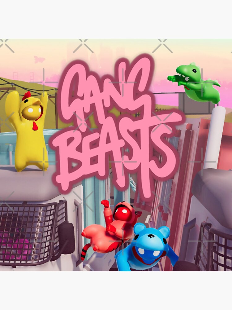 "Gang Beasts" Sticker by Lover70 | Redbubble