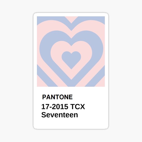 "SEVENTEEN Pantone Colors " Sticker for Sale by goopendous | Redbubble