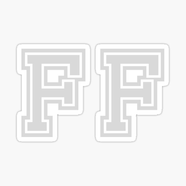 "F.F. Varsity Initials | Varsity Letters | Black And White ...