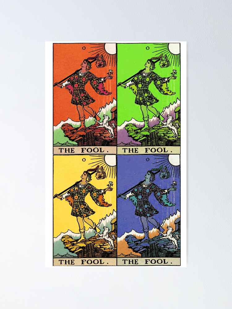 "TAROT: RIDER WAITE - THE FOOL (Warhol style)" Poster for Sale by ...