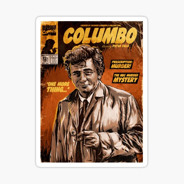 "Columbo Comic For Fans" Sticker by MerleRowe | Redbubble