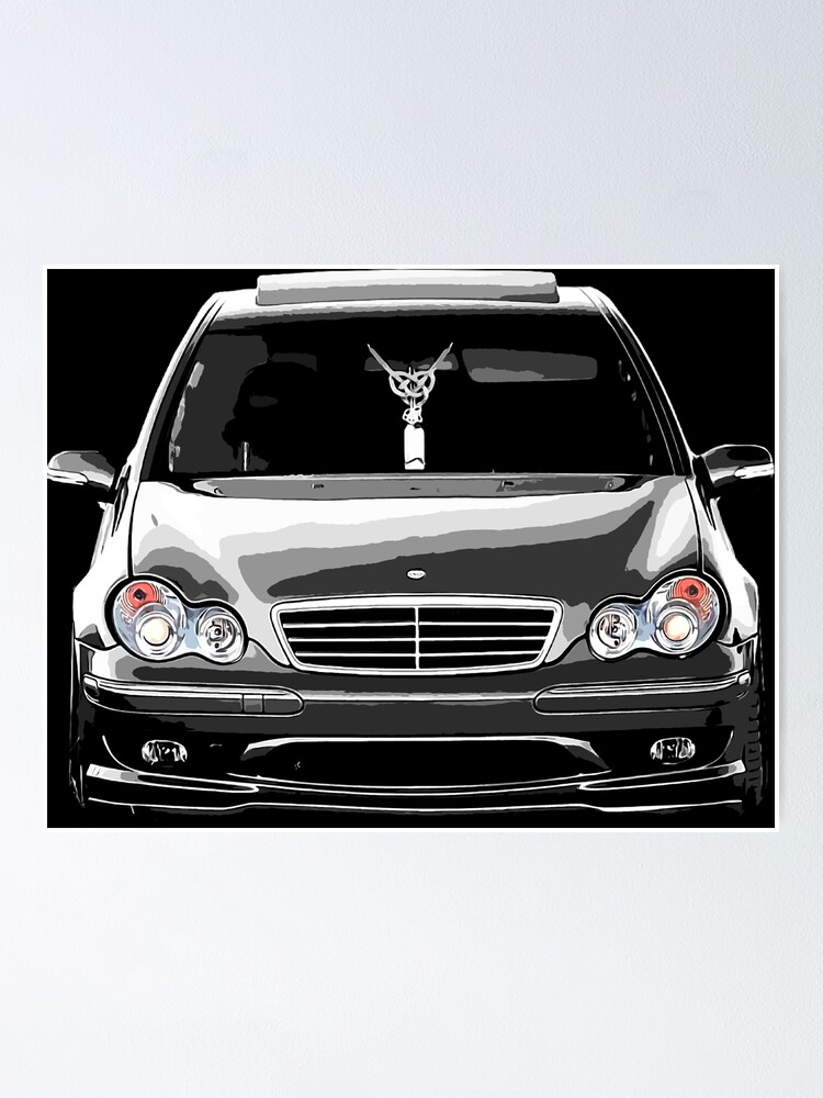 "Mercedes W203" Poster for Sale by mkcustomstudio | Redbubble